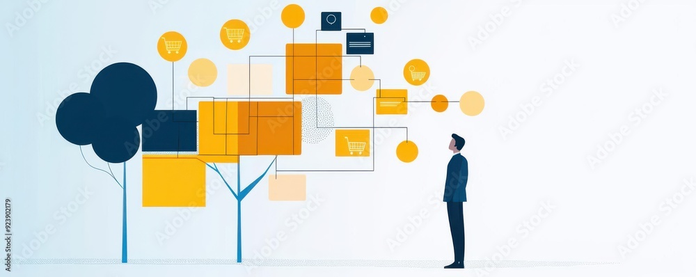 Visual hierarchy of strategic initiatives within an e-commerce platform ...