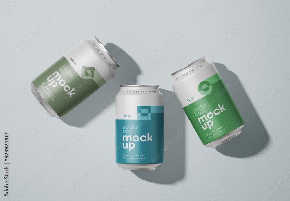 Soda Can Mockup Stock Template | Adobe Stock