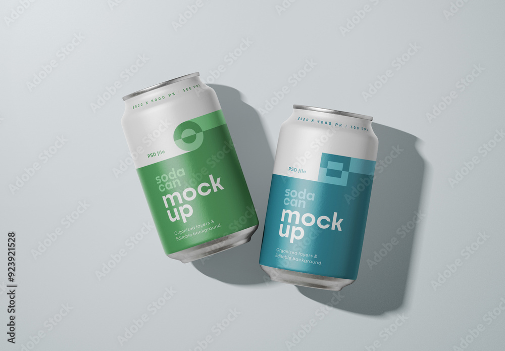 Soda Can Mockup Stock Template | Adobe Stock