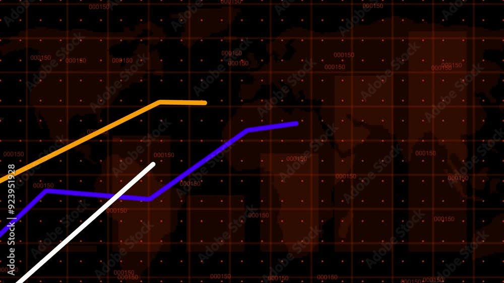Infographic growing line chart graph, business development competition ...