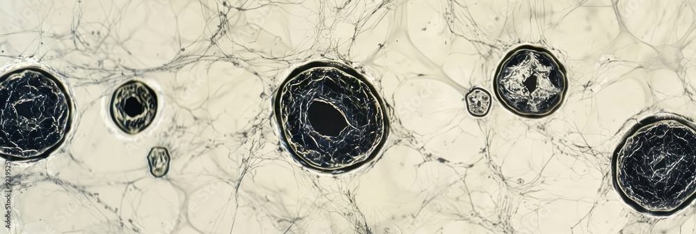 TEM micrograph depicting a mitotic cell amidst interphase cells ...