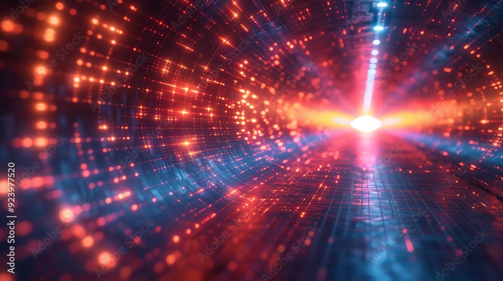 Advanced optics and coherence concept featuring interference patterns ...