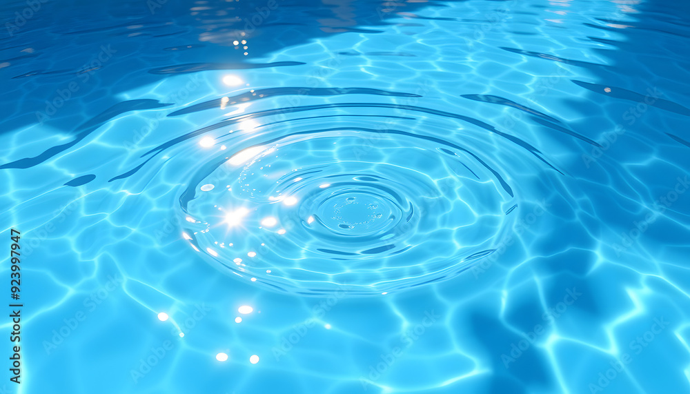 Water in swimming pool, Blue Water with sun reflection, Water effect ...
