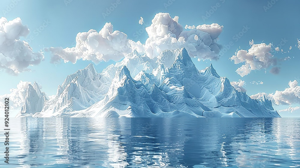 Visualize the impact of global warming on polar ice caps with a graphic ...