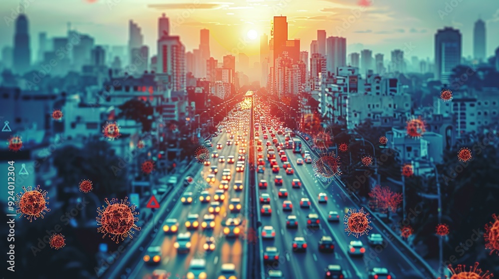 Illustrate the link between global warming and health risks with a ...