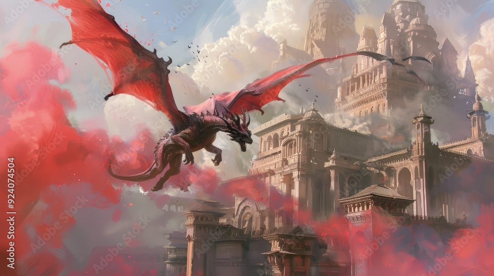 full body character concept art, very small flying dragon without legs ...