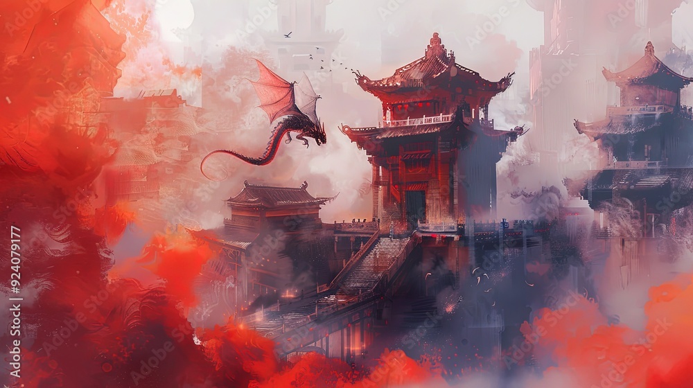 full body character concept art, very small flying dragon without legs ...