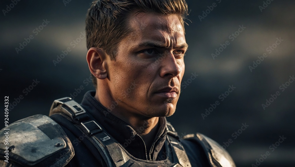 Generate a dynamic image of a person showing determination and focus ...