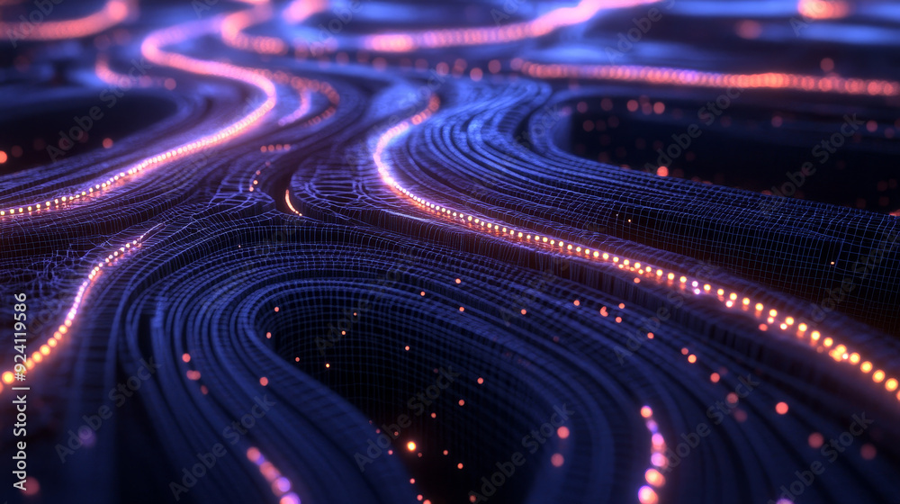 Display multiple layers of a neural network, including input layers, hidden layers, and output ...