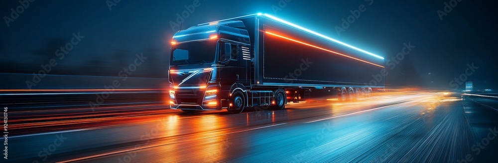 Future Truck Gliding on the Highway with a Dynamically Blurred ...
