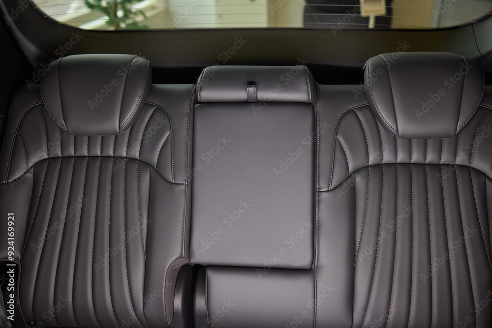 Car back seat with headrest and arm rest, a comfortable automotive ...