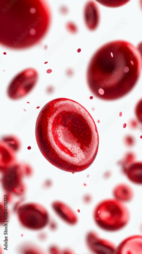 Hemoglobin-Rich Red Blood Cells Isolated on a Clean Background: A ...