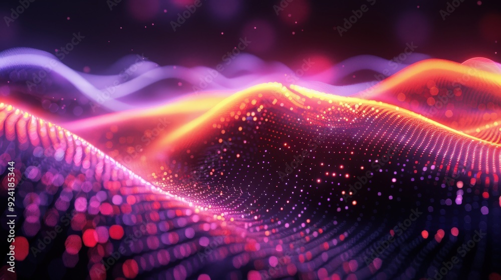 Design an engaging futuristic backdrop with multicolor dynamic lines ...