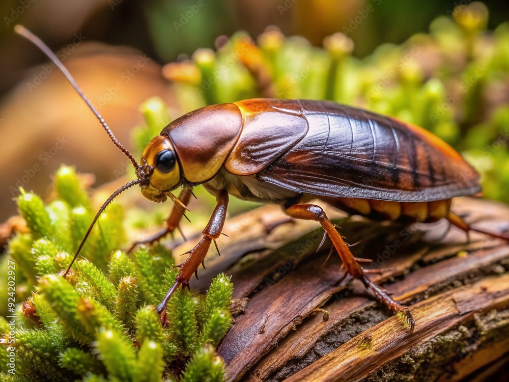 Macro shot of Blaptica dubia cockroach, a nutritious feeder insect for ...