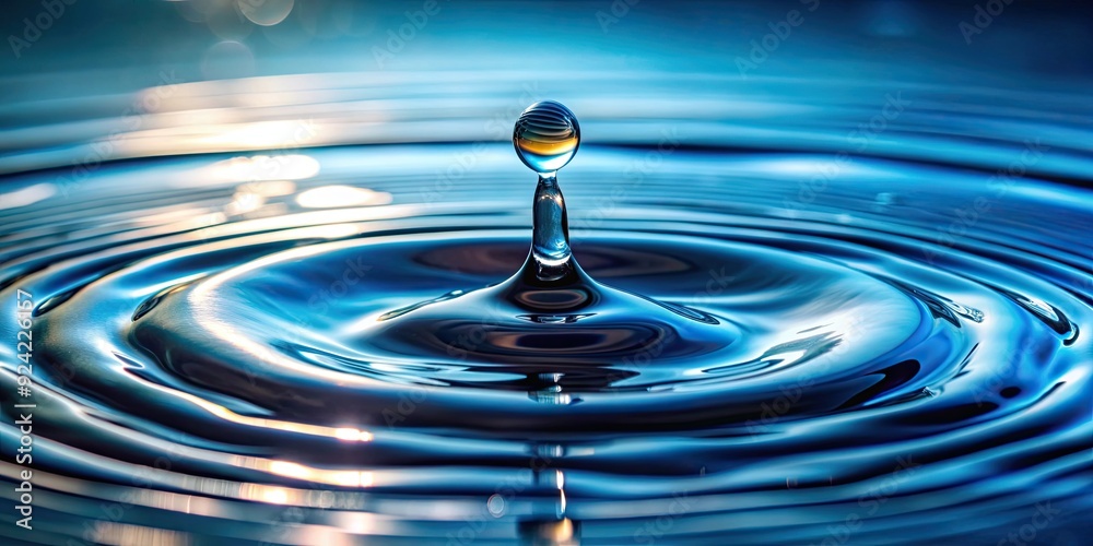 A droplet of water falling into a pool , drop, liquid, falling, splash ...