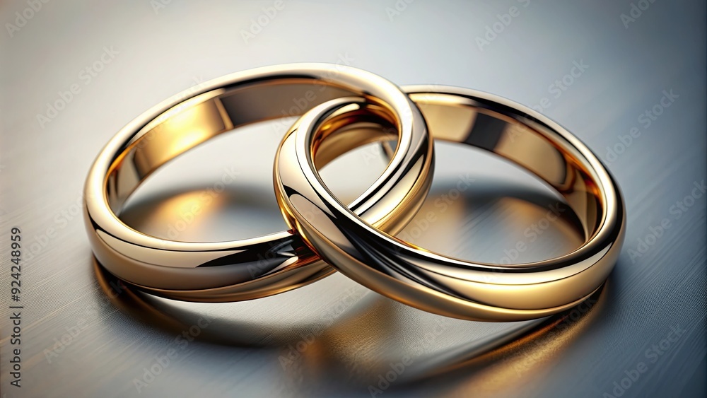 Elegant pair of intertwined rings symbolizing eternal love , eternity, true love, commitment ...