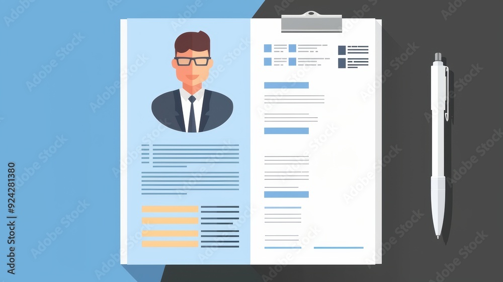 Stylish resume design featuring a professional portrait and clean ...