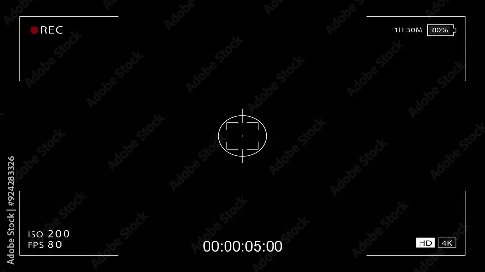 Video Camera Recording Screen Low Battery Signal. Camera recording ...