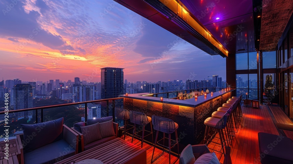 Rooftop Bar Visit: Head to a rooftop bar for a drink with a stunning ...