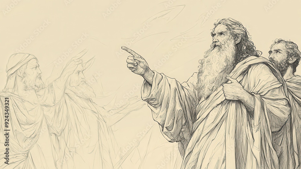 Bible Wall Art of Leviticus, The Death of Nadab and Abihu, Moses ...