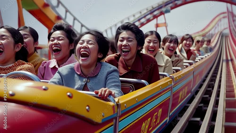 A rollercoaster at Happy Valley Amusement Park is operated by visitors ...