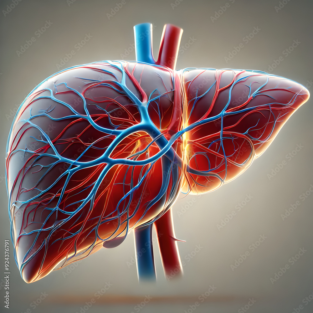 Foto de Human liver Anatomy: detailed 3D model of the human liver ...