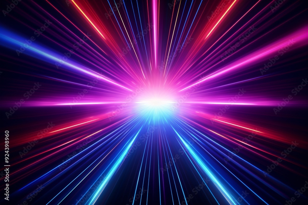Abstract Star Burst background, Neon Starburst background, Neon ...