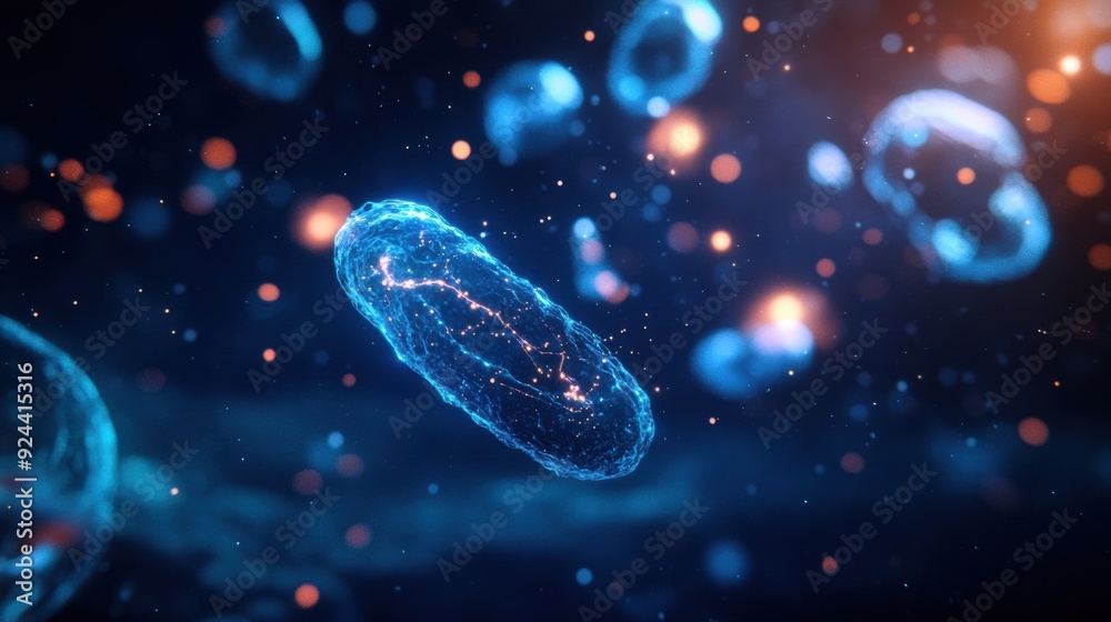 Plankton float in the deep ocean, surrounded by glowing pathways that ...