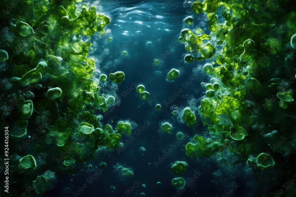 Plankton float in a dense, algae-filled sea, with their role in the ...