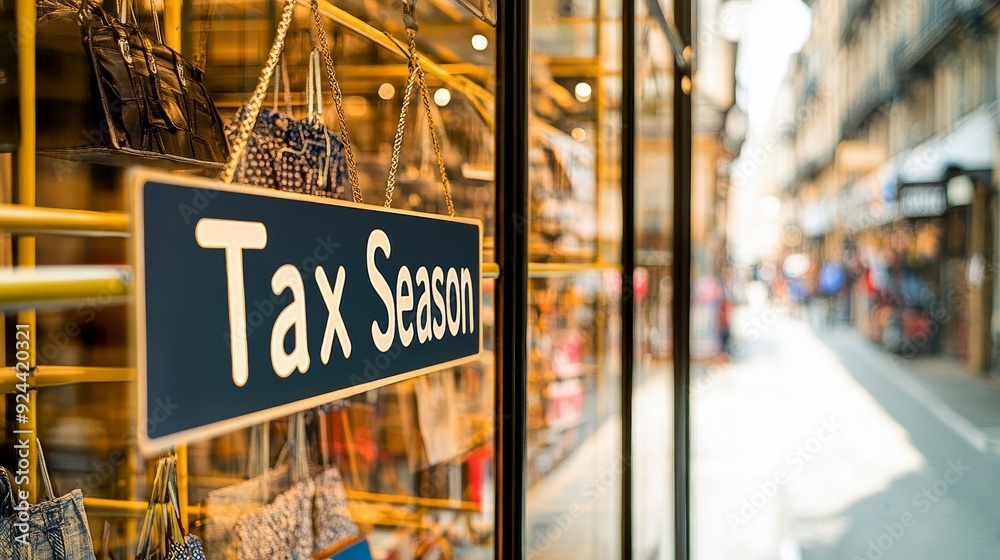 Tax Season Reminder: A bustling city street scene with a storefront ...