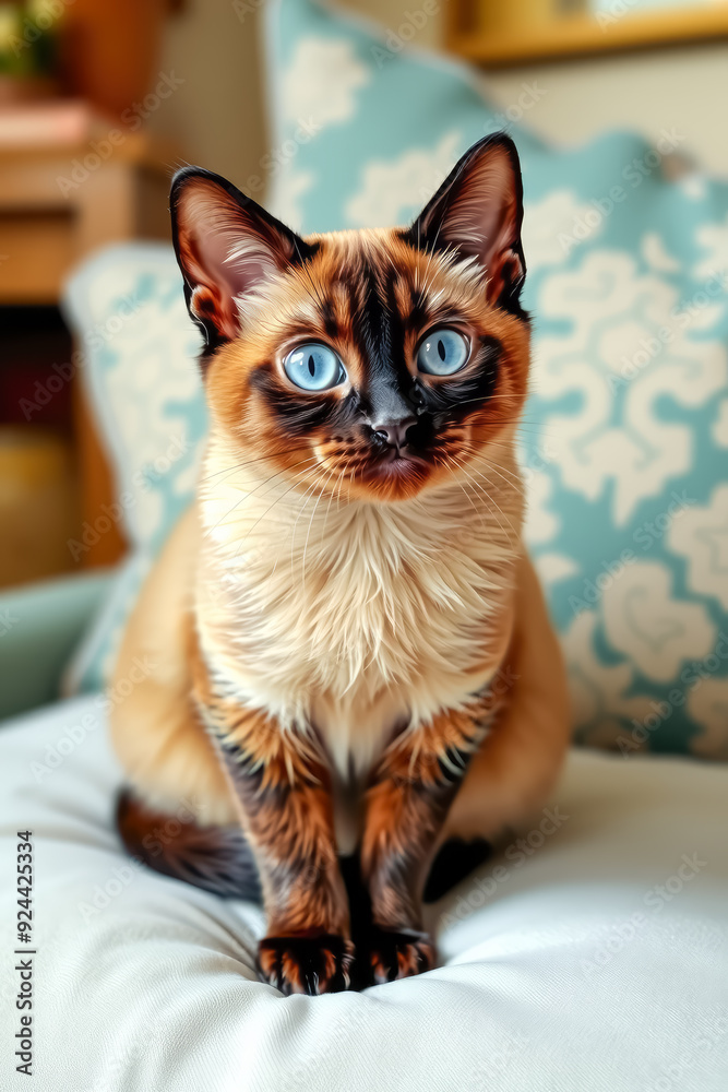 The Siamese cat, known as the Wichian Mat in Thailand, is a striking ...
