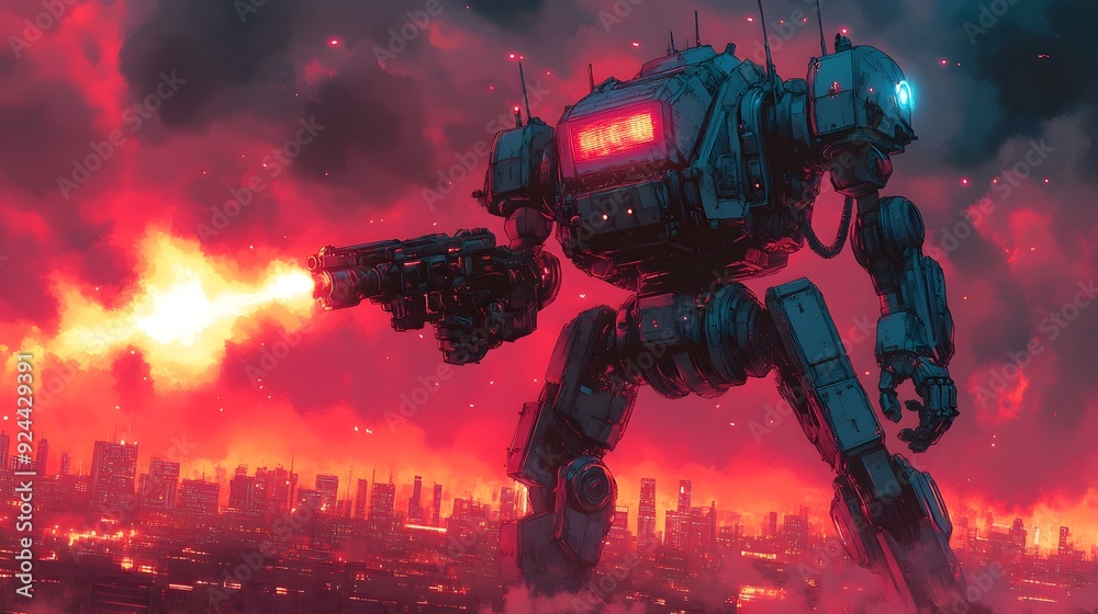 Skeletal Elite Mech Infantry Unit in Futuristic Combat Attire ...