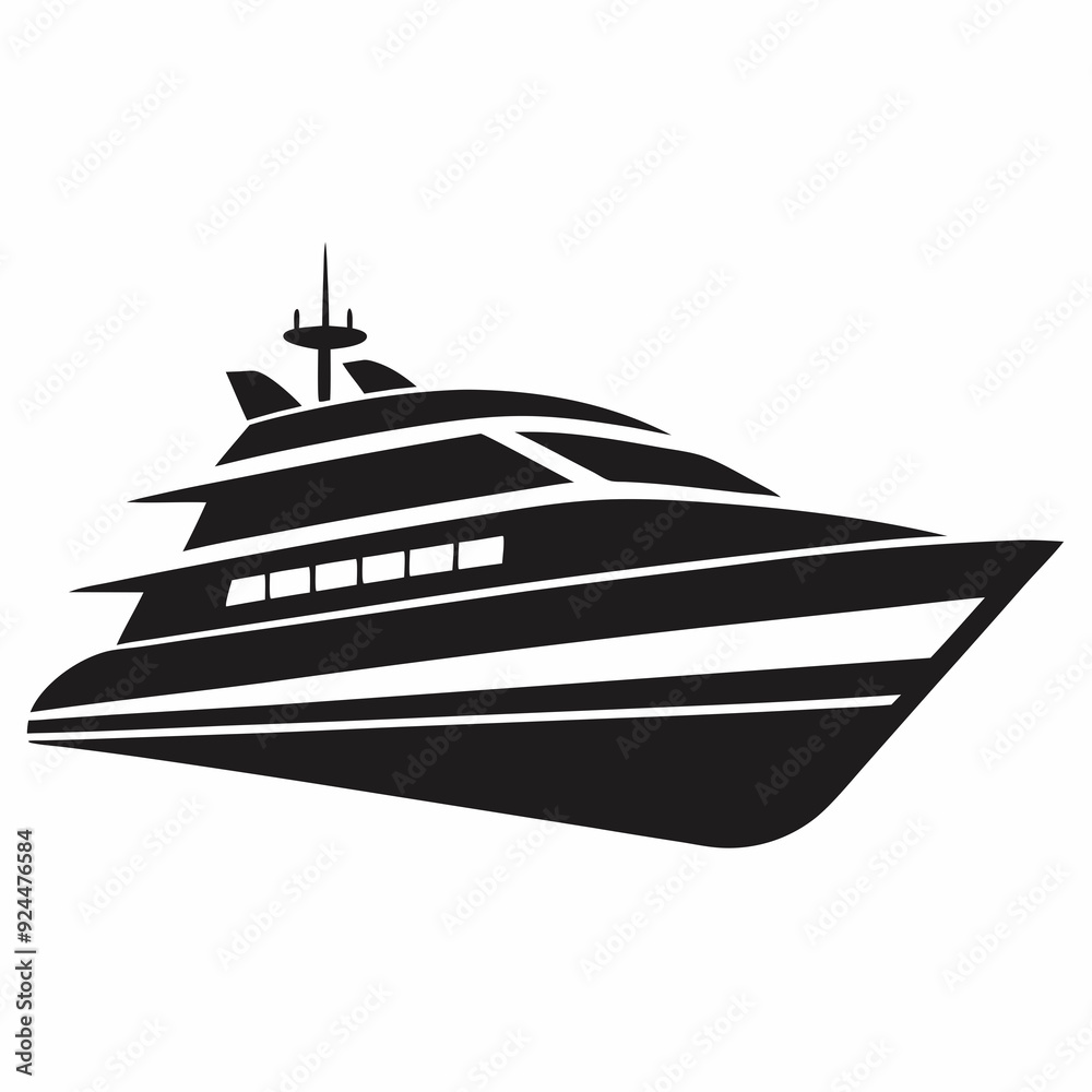 luxury yacht isolated on white, luxury yacht vector illustration ... luxury yacht isolated on white, luxury yacht vector illustration ...