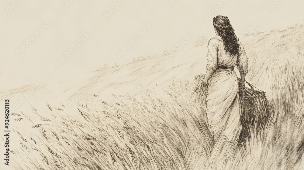 Faith-Inspired Biblical Illustration: Ruth and Boaz at the Threshing ...