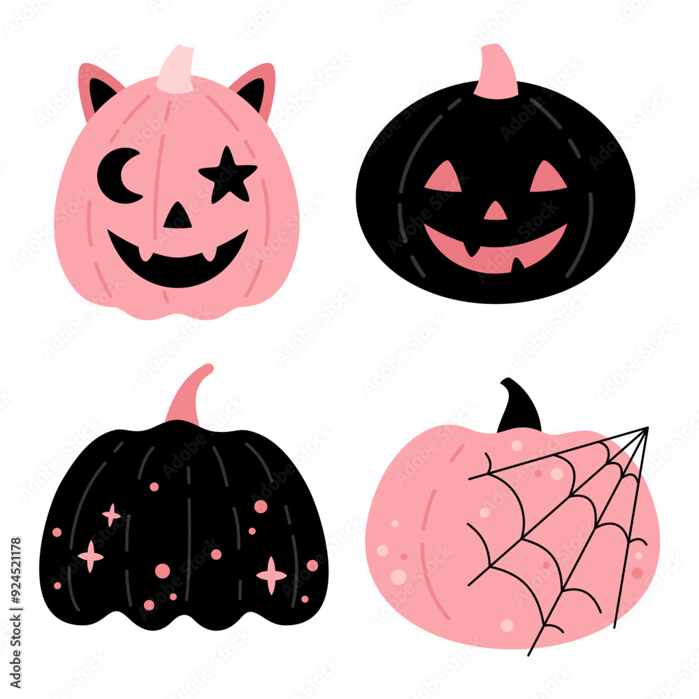 Halloween pumpkin clipart. Pink Pumpkin clipart. Pink Halloween clip ...