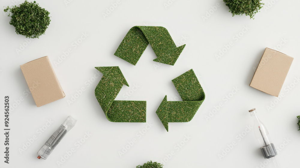Circular economy concept with energy from waste processes, zero waste ...