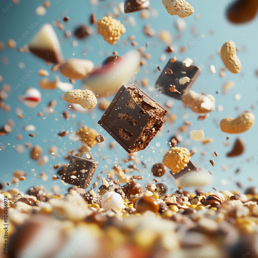 Choc Chip, Peppermint crisp, crushed peanuts, smarties and caramel ...