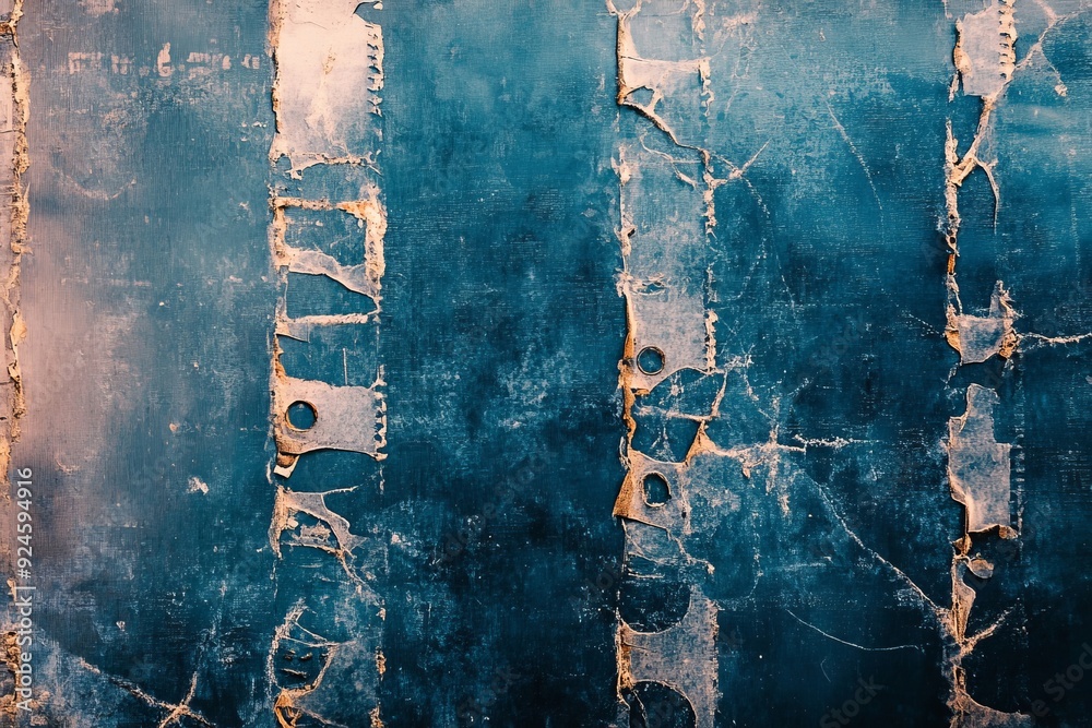 Old film. Scratched texture. Blue white color ice effect distressed vhs ...