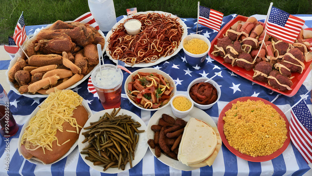 Labor day foods, Labor day food concept background, Independence day ...
