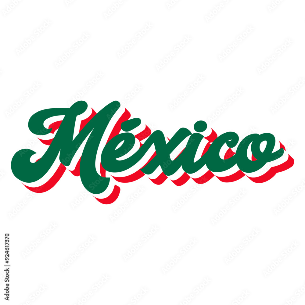 Día de la Independencia de México. Letras palabra México en texto ...