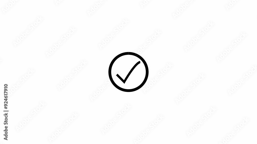 Check mark neon animation on transparent background.Animation of Check ...