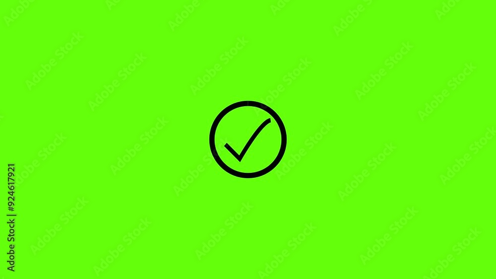 Check mark neon animation on transparent background.Animation of Check ...