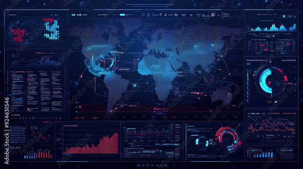 Cybersecurity dashboard showing active preventive measures ...