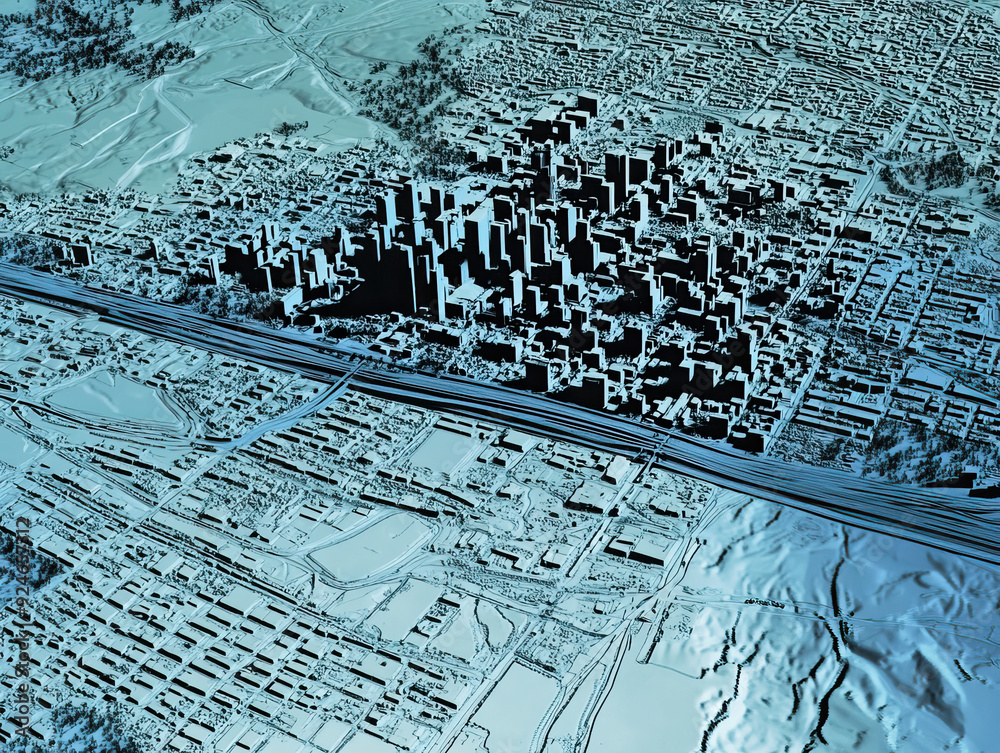Technical Aerial Visual 3d Lidar Gis Aerial Map Satellite Scan Model