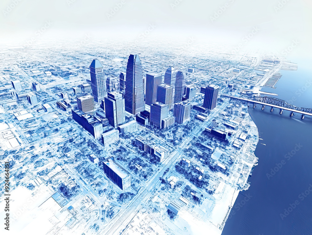 Technical aerial visual, 3D LiDAR GIS aerial map satellite scan model ... Technical aerial visual, 3D LiDAR GIS aerial map satellite scan model ...