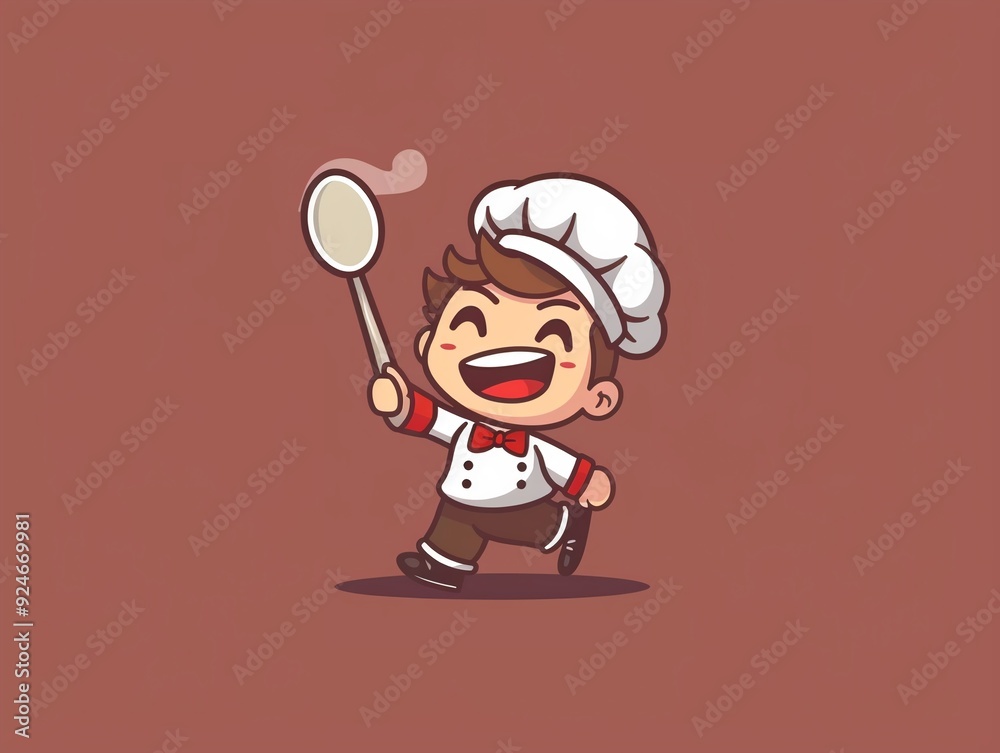 Kid as a master chef with a giant spoon, kitchen kingdom, culinary ...