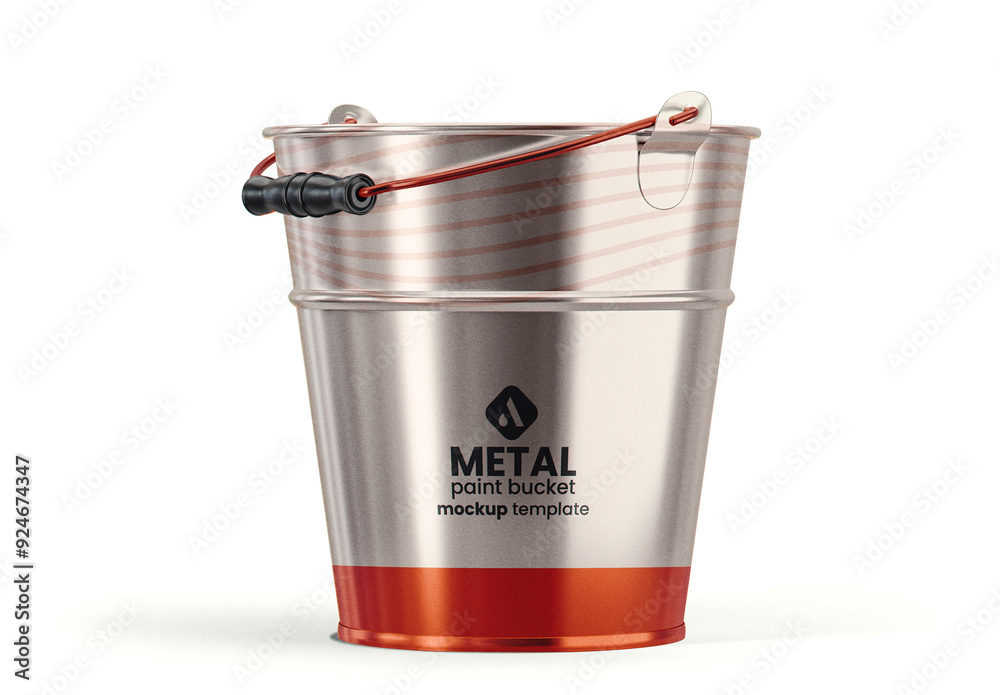 Metal Bucket Mockup Stock Template | Adobe Stock
