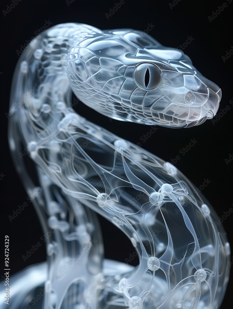 The robotic snake has an extremely delicate and complex mechanical ...