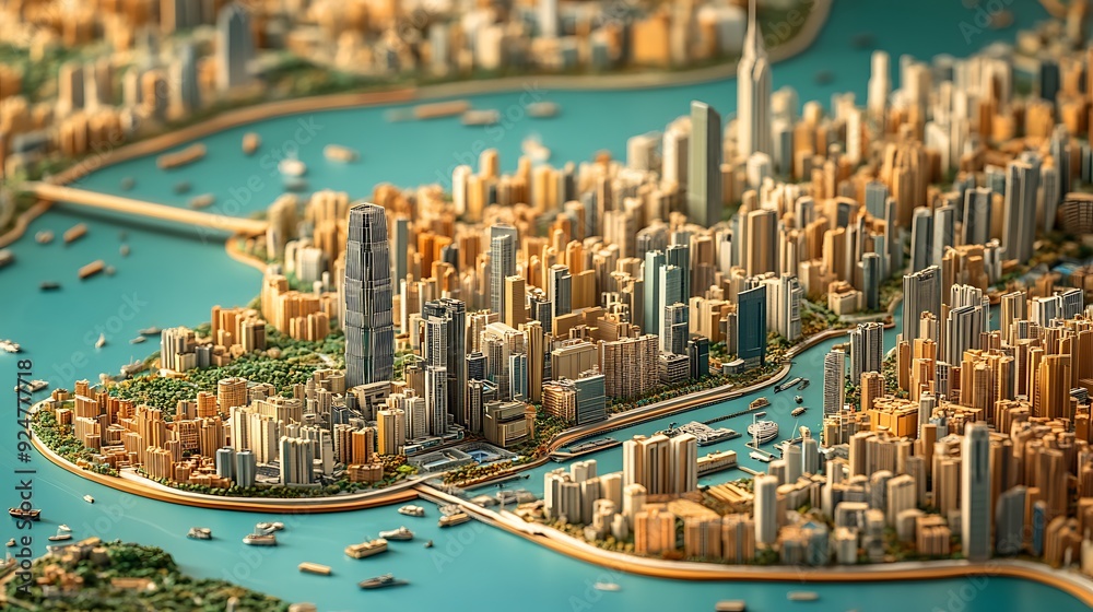 Digital urban design center with AI-generated cityscapes and ...