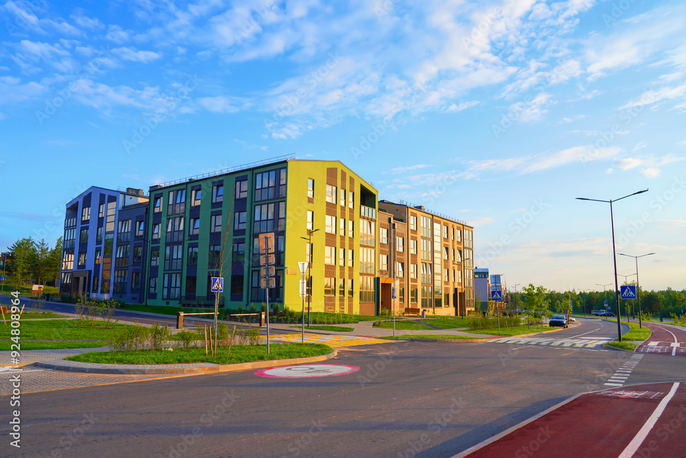 Modern complex of multi-apartment residential buildings. New ...